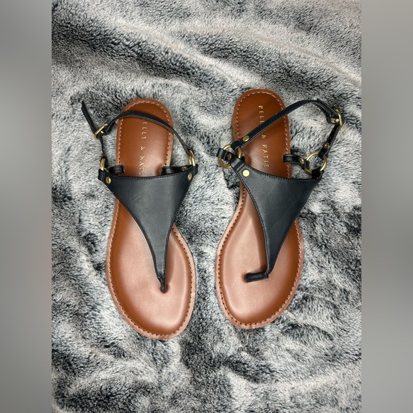 Kelly & Katie | Shoes | Kelly And Katie Black And Brown Sandals | Poshmark
